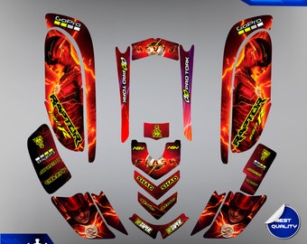 Yamaha Raptor 660 Kit Graphics Decals Stickers Atv Wrap Quad All Year ...