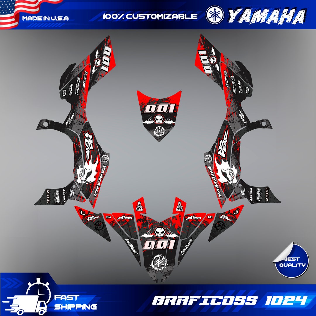 Yamaha YFZ 450R Graphics Kit 2009 2010 2011 2012 2013 Decals Stickers ...