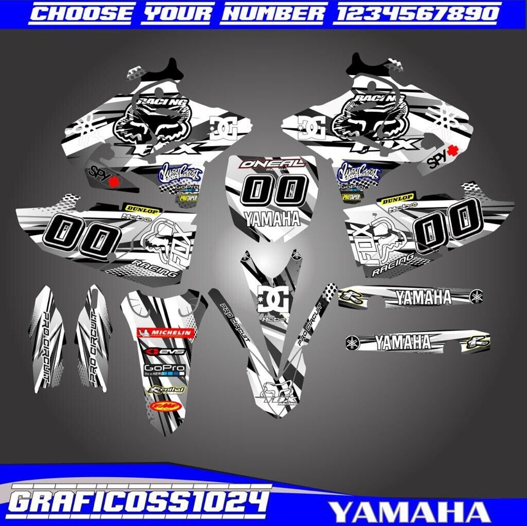 Yamaha YZ 125 250 Graphics Full Kit 2015-2021 | Yamaha Vinyl Decals ...