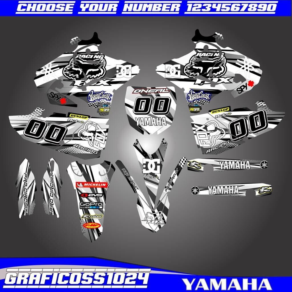 Yamaha YZ 125 250 Graphics Full Kit 2015-2021 | Yamaha Vinyl Decals ...