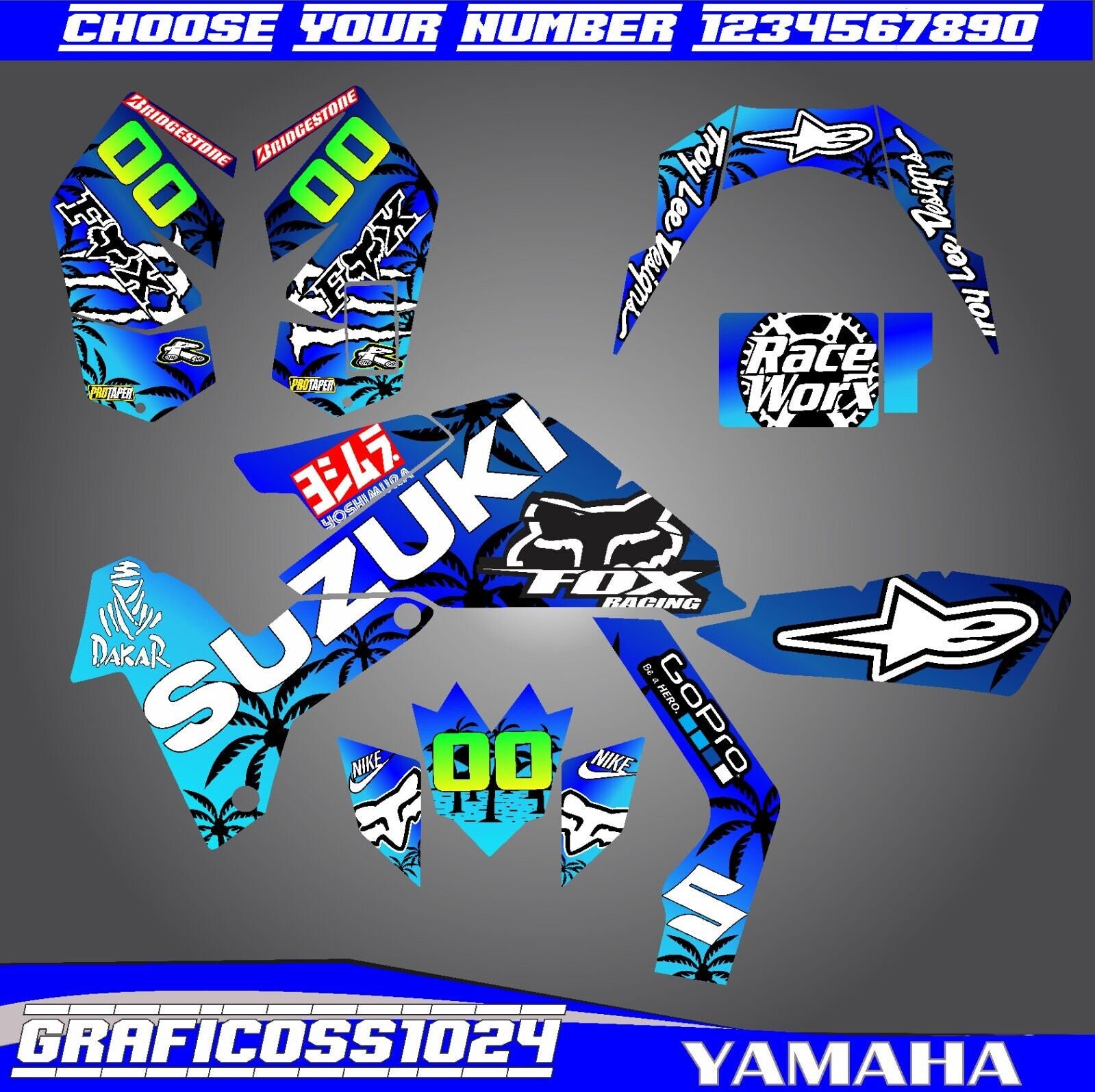 Suzuki LTR 450 ATV Stickers Suzuki LTR 450atv Full Graphics Kit 2006 ...