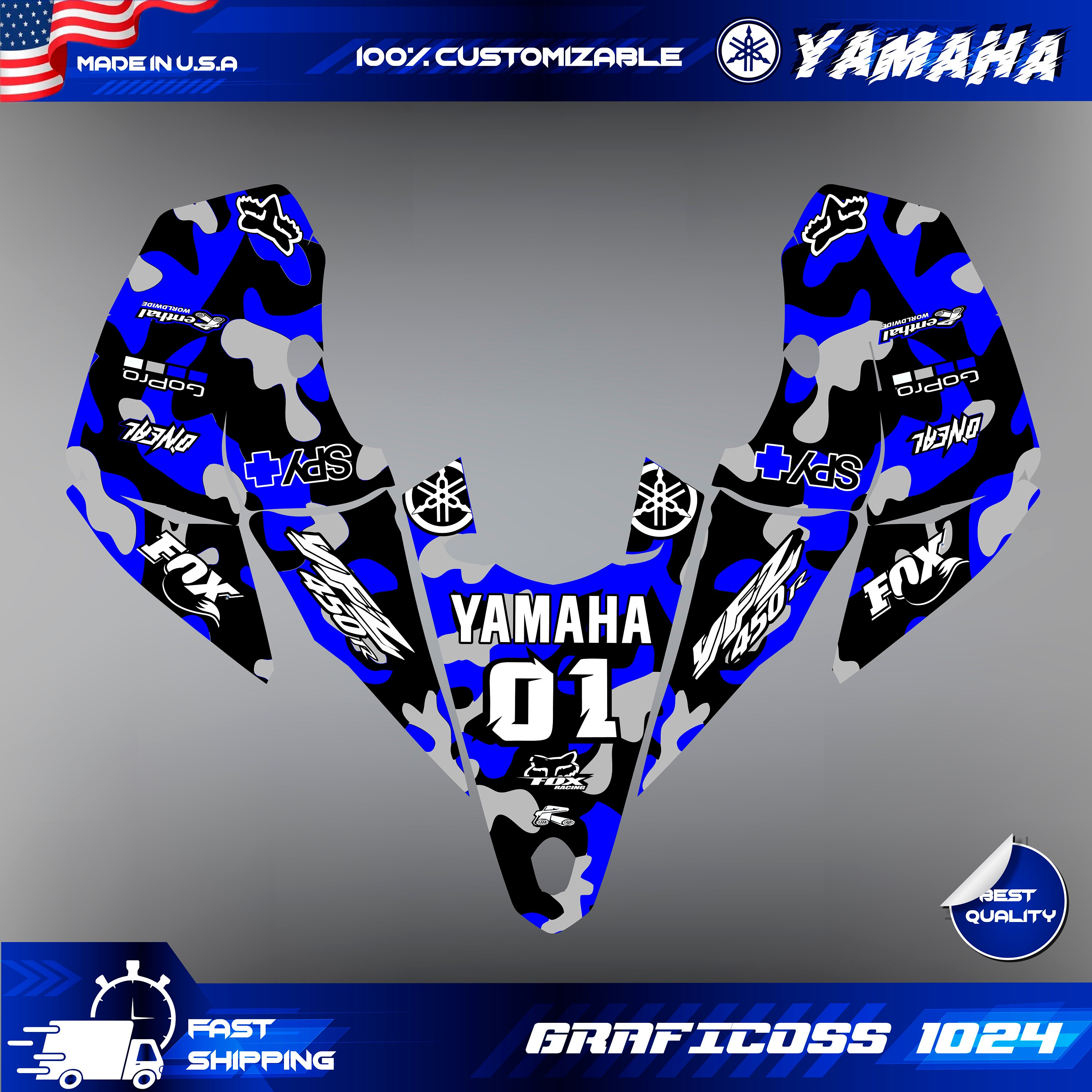 Yamaha YFZ450R ATV Decals Stickers Yamaha YFZ450R Full Graphics Kit ...