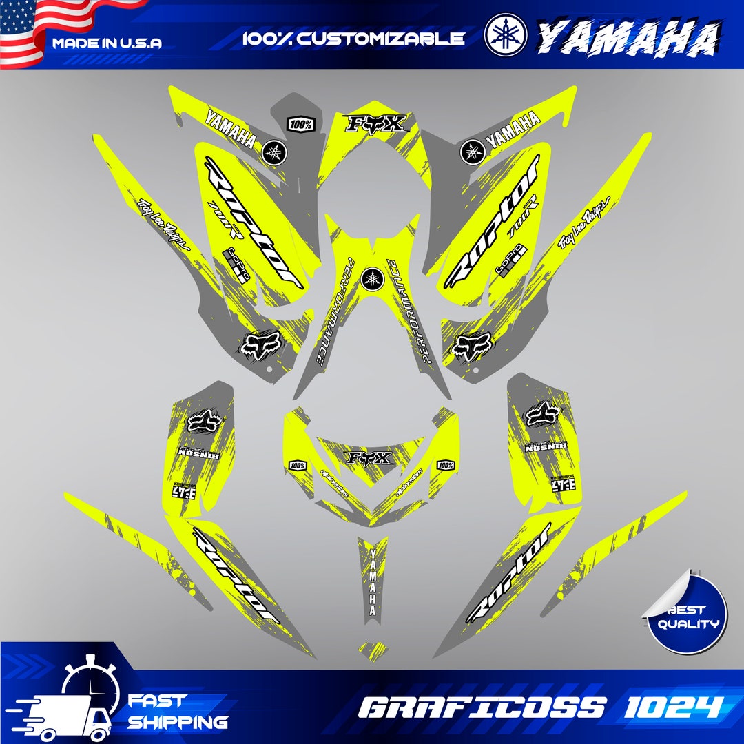 Yamaha Raptor 700 700R Graphics Kit 2013 2014 2017 to 2025 Decals ...