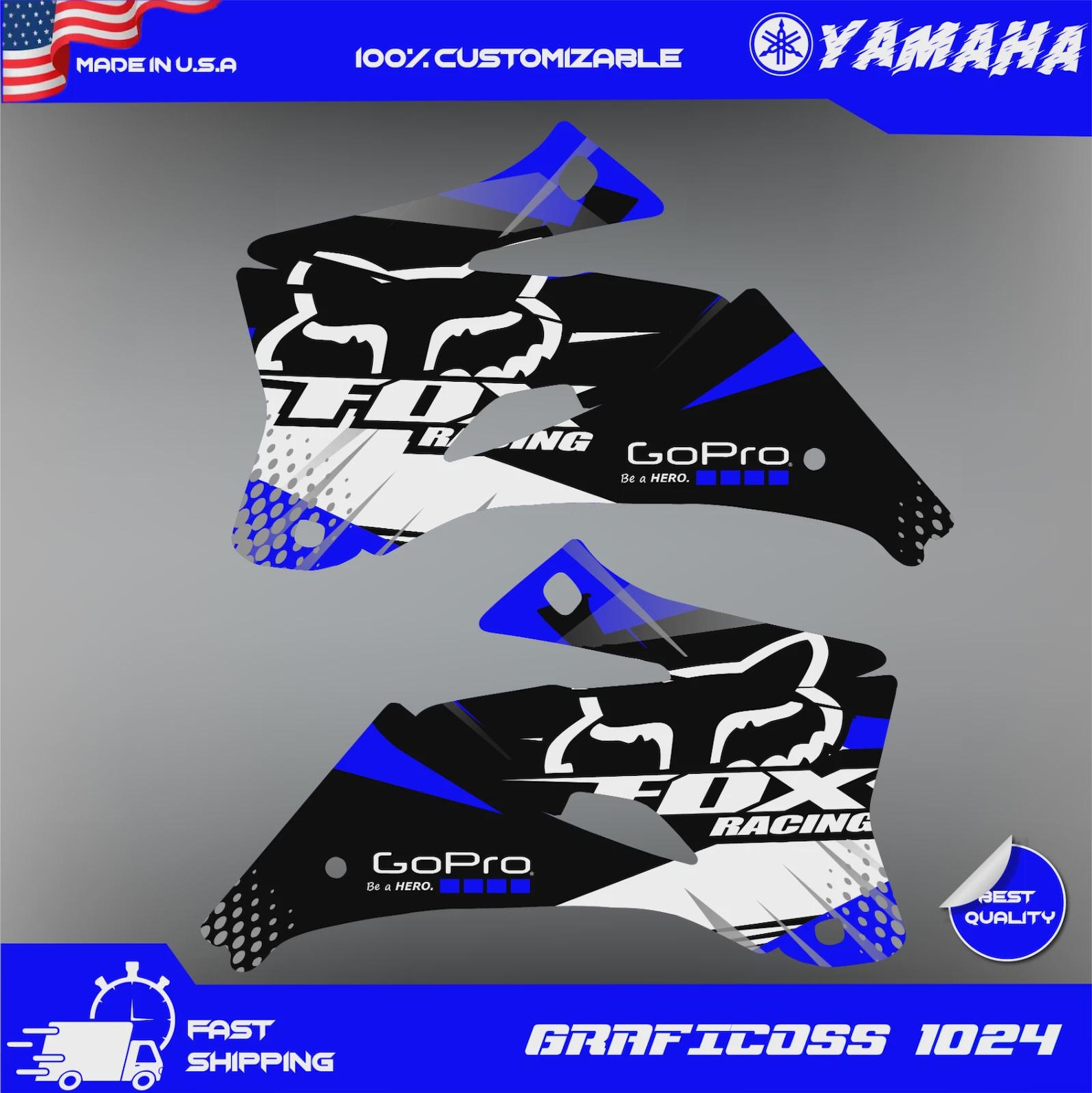 Yamaha YZF250-450 2006 2007 2008 2009 yzf450 yz250f yz450f graphics kit ...