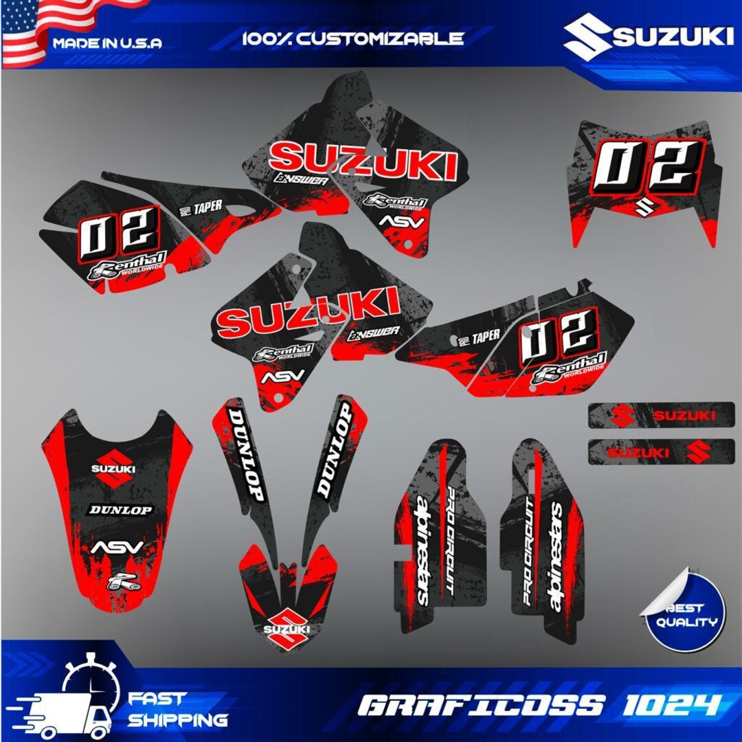 Suzuki DRZ400SM Drz400s Drz 400 Kit Graphics Decals Stickers 2000-2022 ...