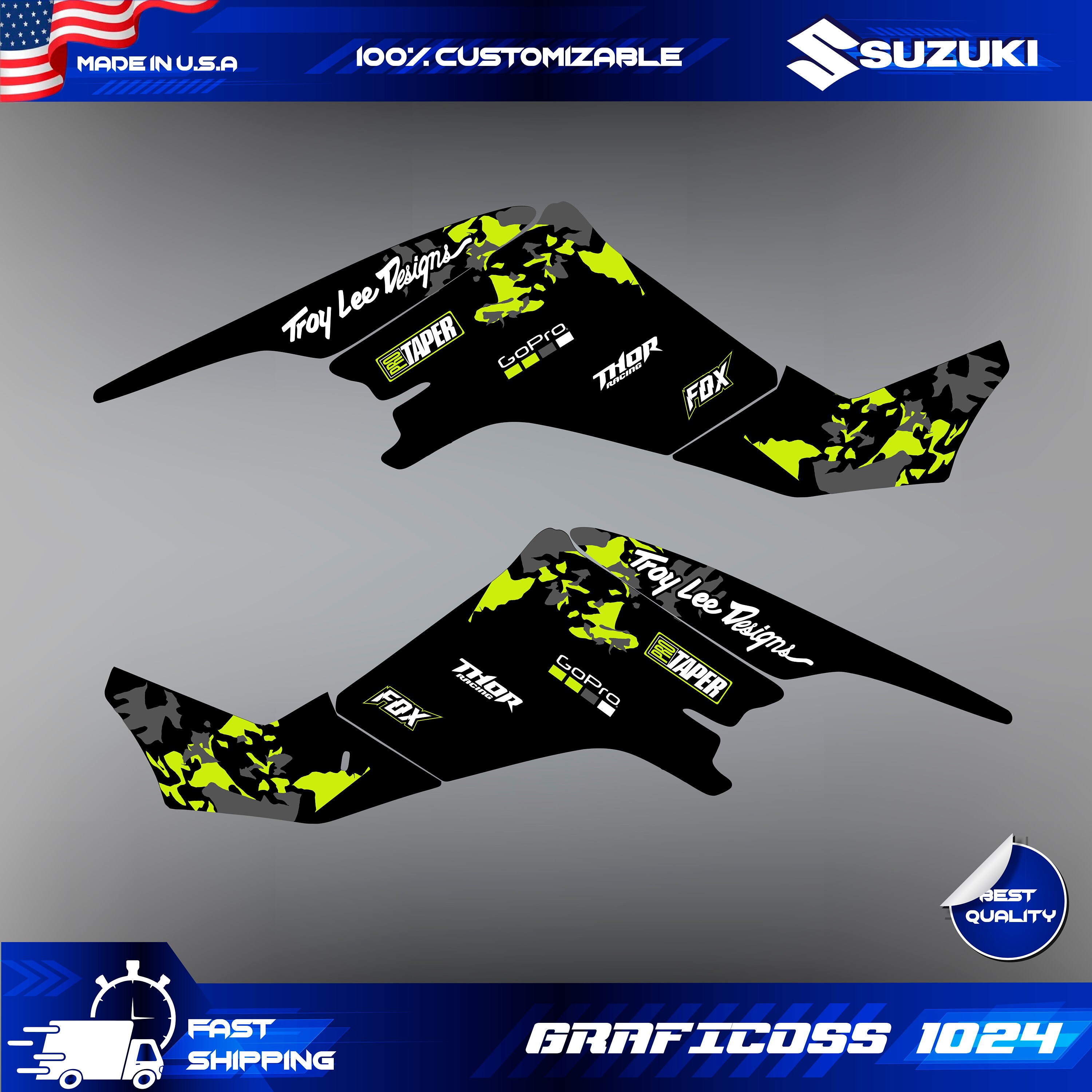LTZ 400 Suzuki Wrap Graphics Stickers Kit Decals Atv Quad 2003 2008 - Etsy