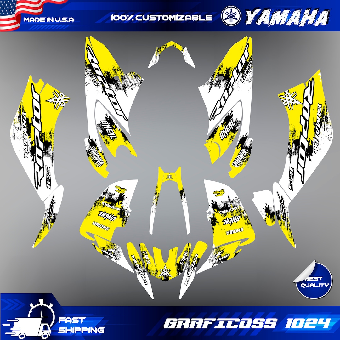 Yamaha Raptor 125 Graphic Kit ATV Graphics Decals Kit All Years - Etsy