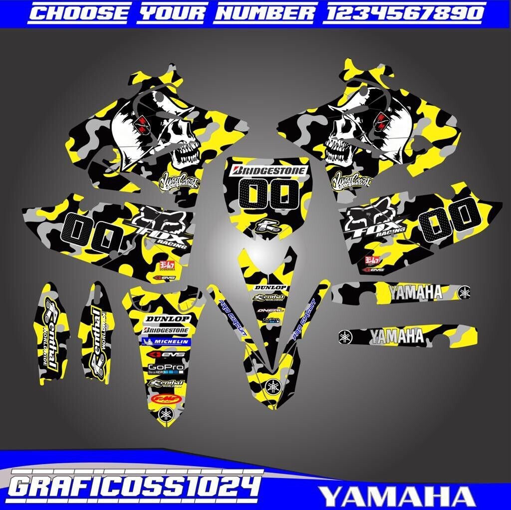 Yamaha YZ 125 250 Graphics Full Kit 2015-2020 Yamaha Vinyl Decals ...