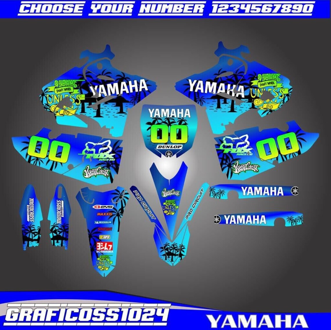 Yamaha YZ 125 250 Graphics Full Kit 2015-2020 Yamaha Vinyl Decals ...