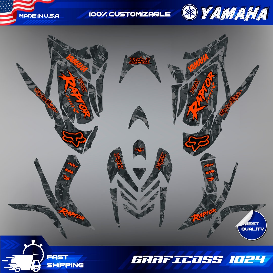 Fits Yamaha Raptor 700R Graphics Kit 2006 2007 2008 2009 2010 2011 2012 ...