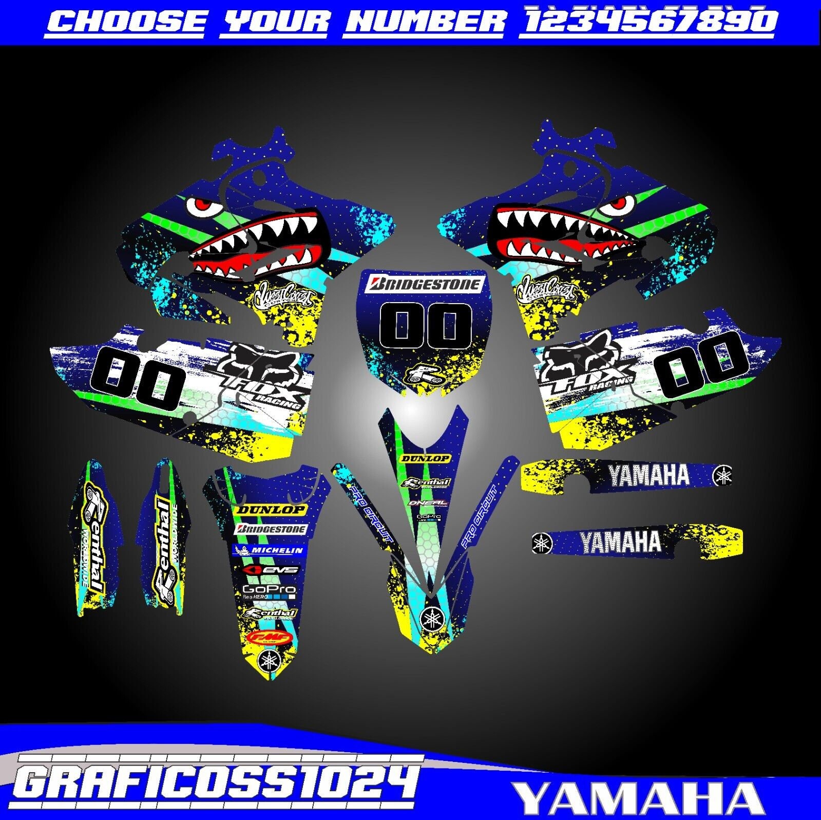 Yamaha YZ 125 250 Graphics Full Kit 2015-2020 Yamaha Vinyl - Etsy