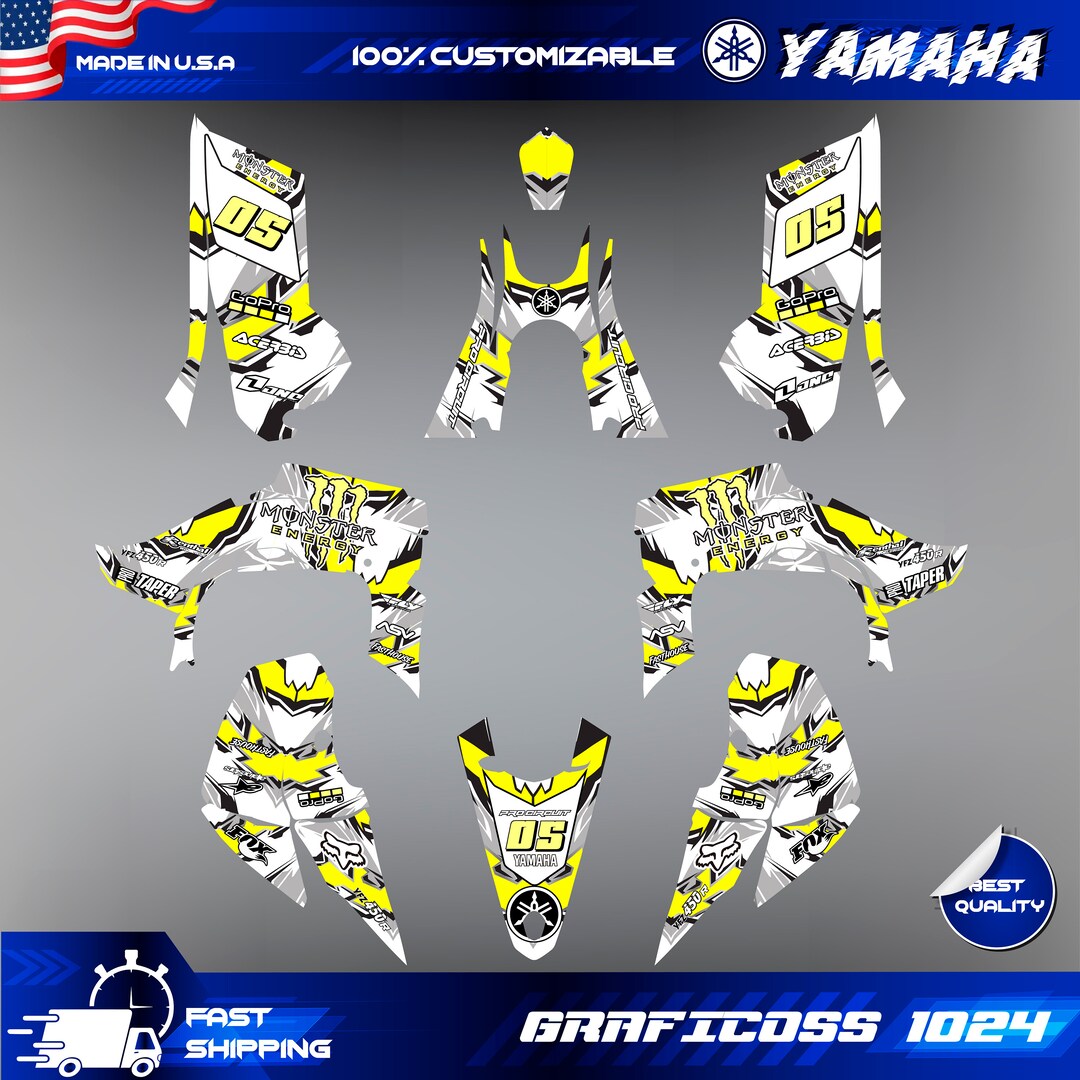 Yamaha YFZ 450RATV Full Graphics Kit 2014-2023 | Yamaha YFZ450R Decals ...