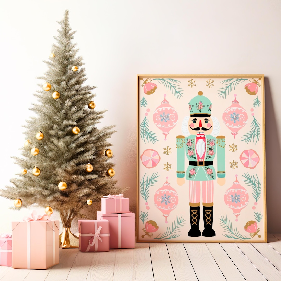 Pastel Nutcracker Print, Whimsical Christmas Instant Download ...