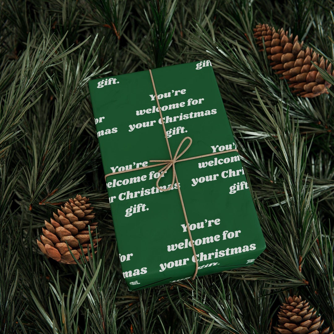 Funny Christmas Wrapping Paper, you're Welcome for Your Christmas Gift ...