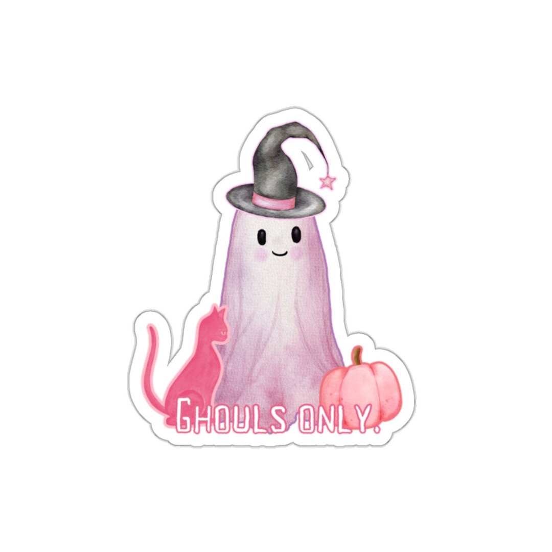 Ghouls Only Sticker Halloween Decal Spooky Vinyl Sticker Gothic Laptop ...