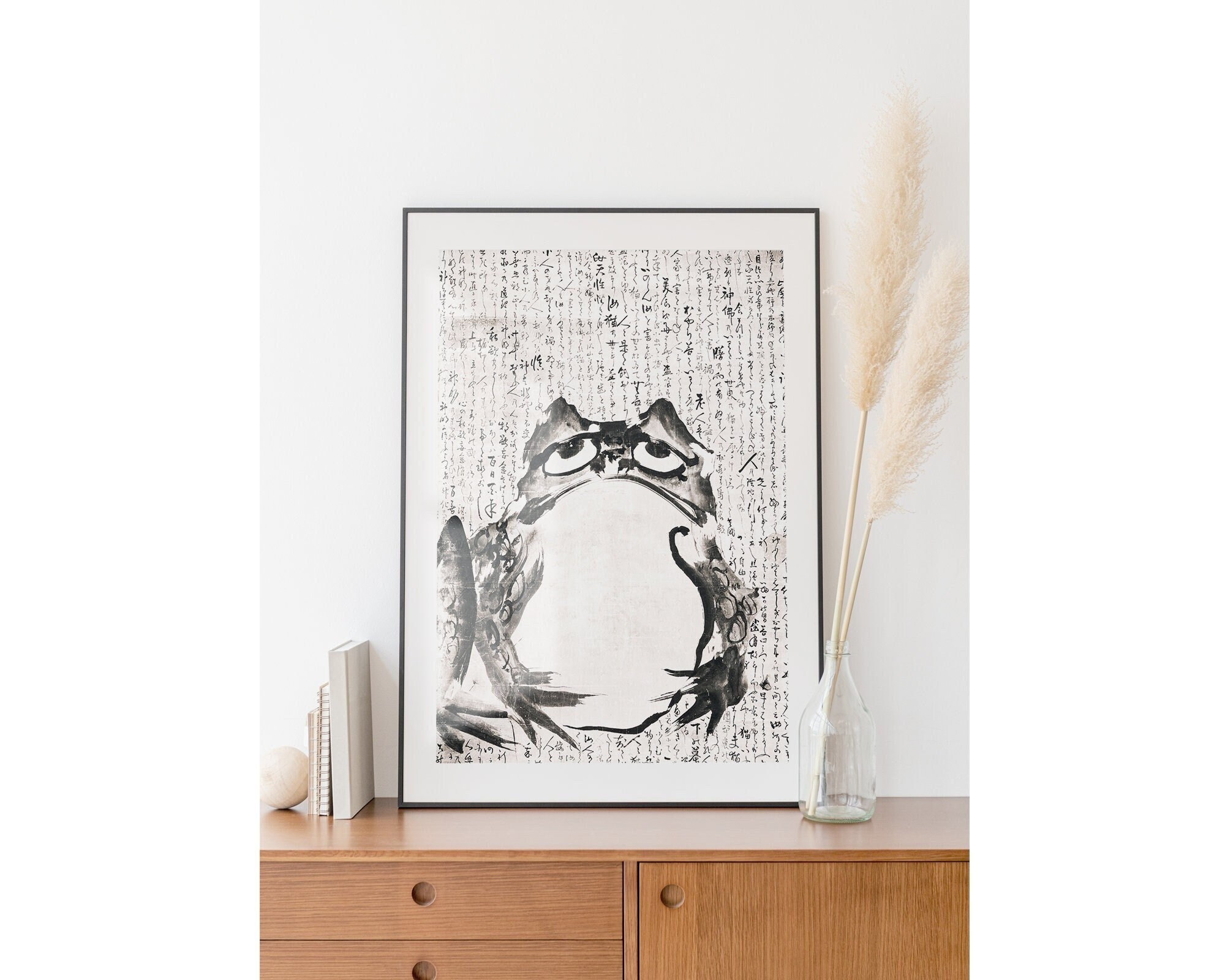 Japanese Art Frog Printable, Sad Frog Poster Digital Download, Funny ...