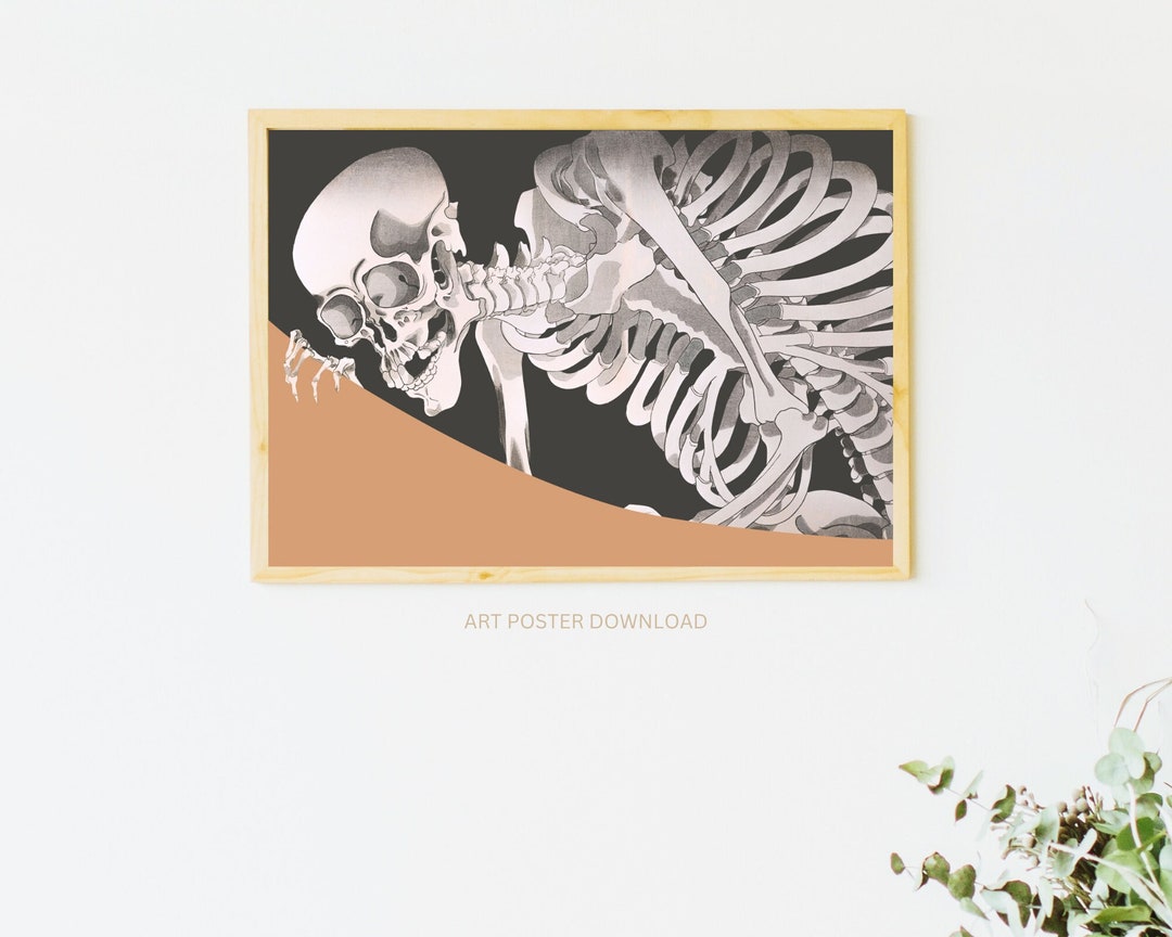 Japanese Skeleton Art Printable by Utagawa Takiyasha , Japanese Wall ...
