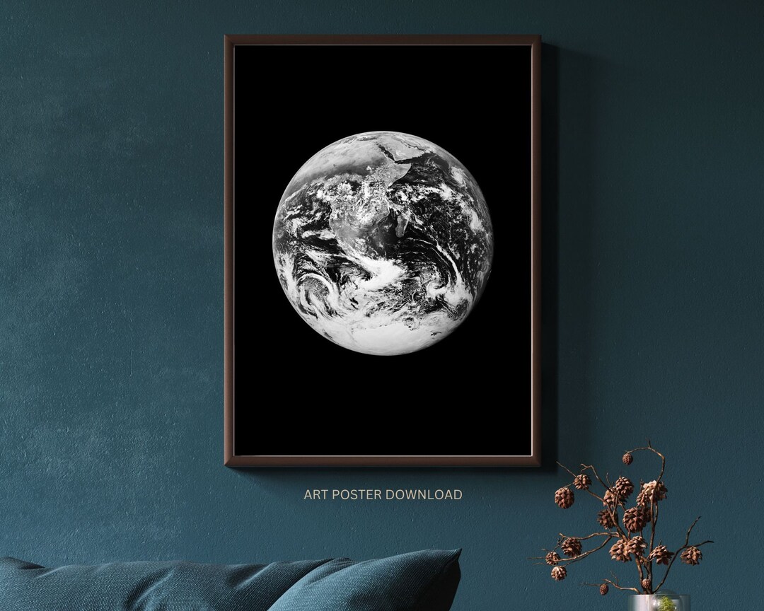 Earth Wall Art, Planet Earth, Globe Print , Astronomy Print, Earth ...