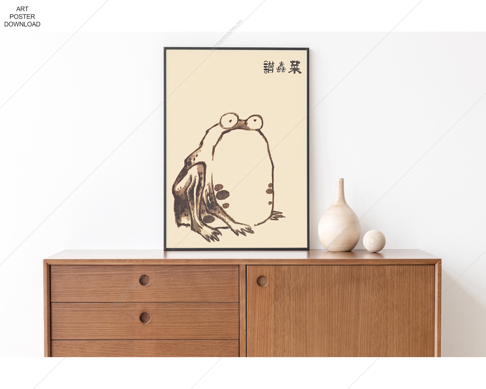 Japanese Frog Art Print, Ito Jakuchu Frog Printable, Sad Frog Poster ...
