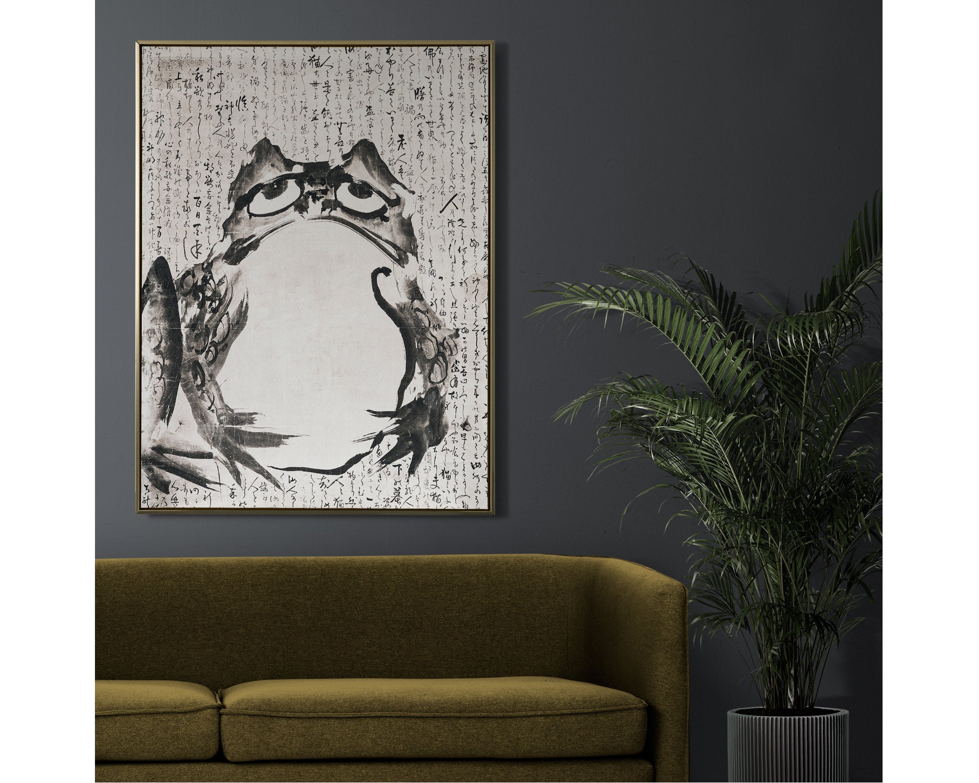 Japanese Art Frog Printable, Sad Frog Poster Digital Download, Funny ...