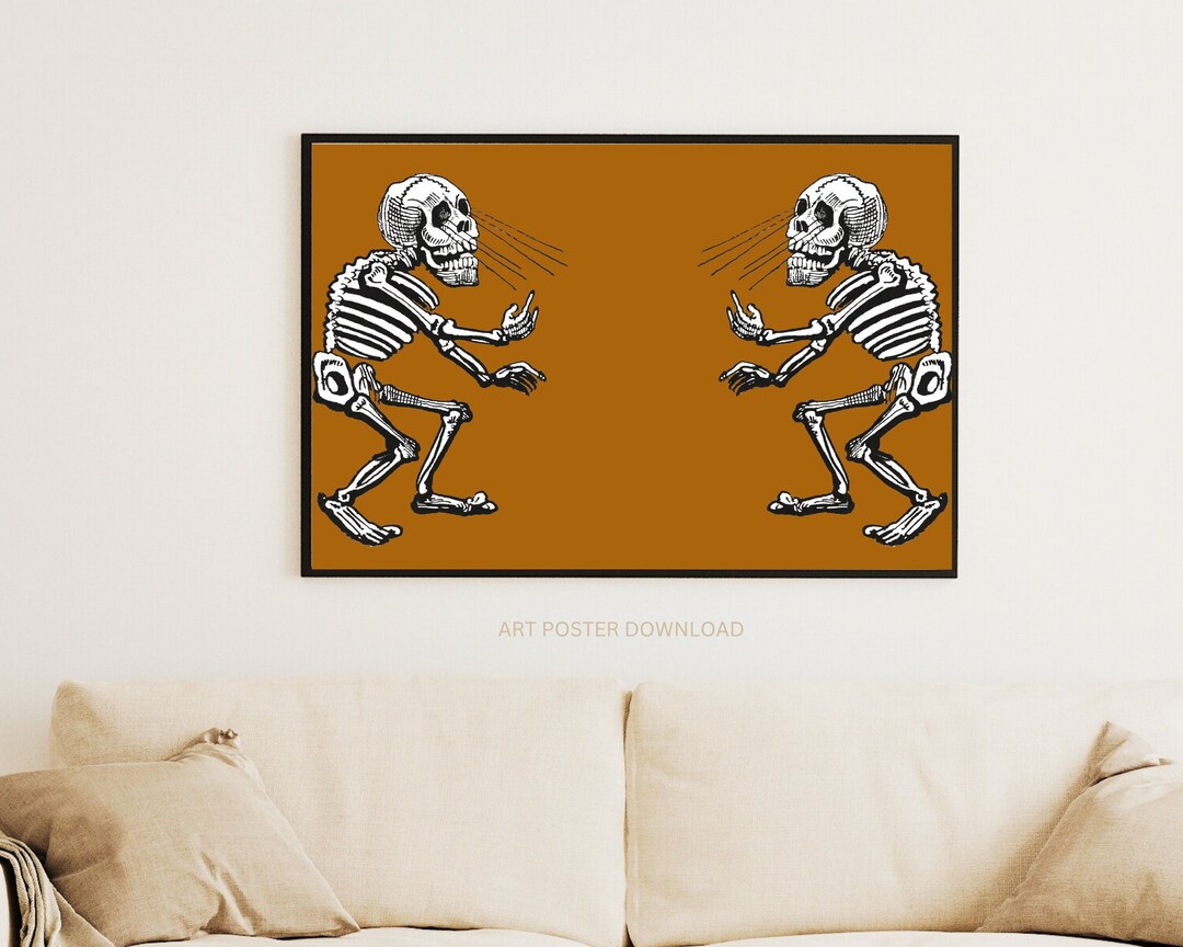 Samsung Frame Dancing Skeletons TV Art, Funny Skeleton Party Decor ...