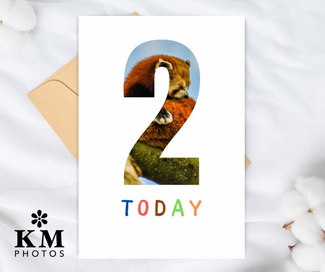 2nd Birthday Card Two Today Boy Girl Happy 2nd Birthday - Etsy