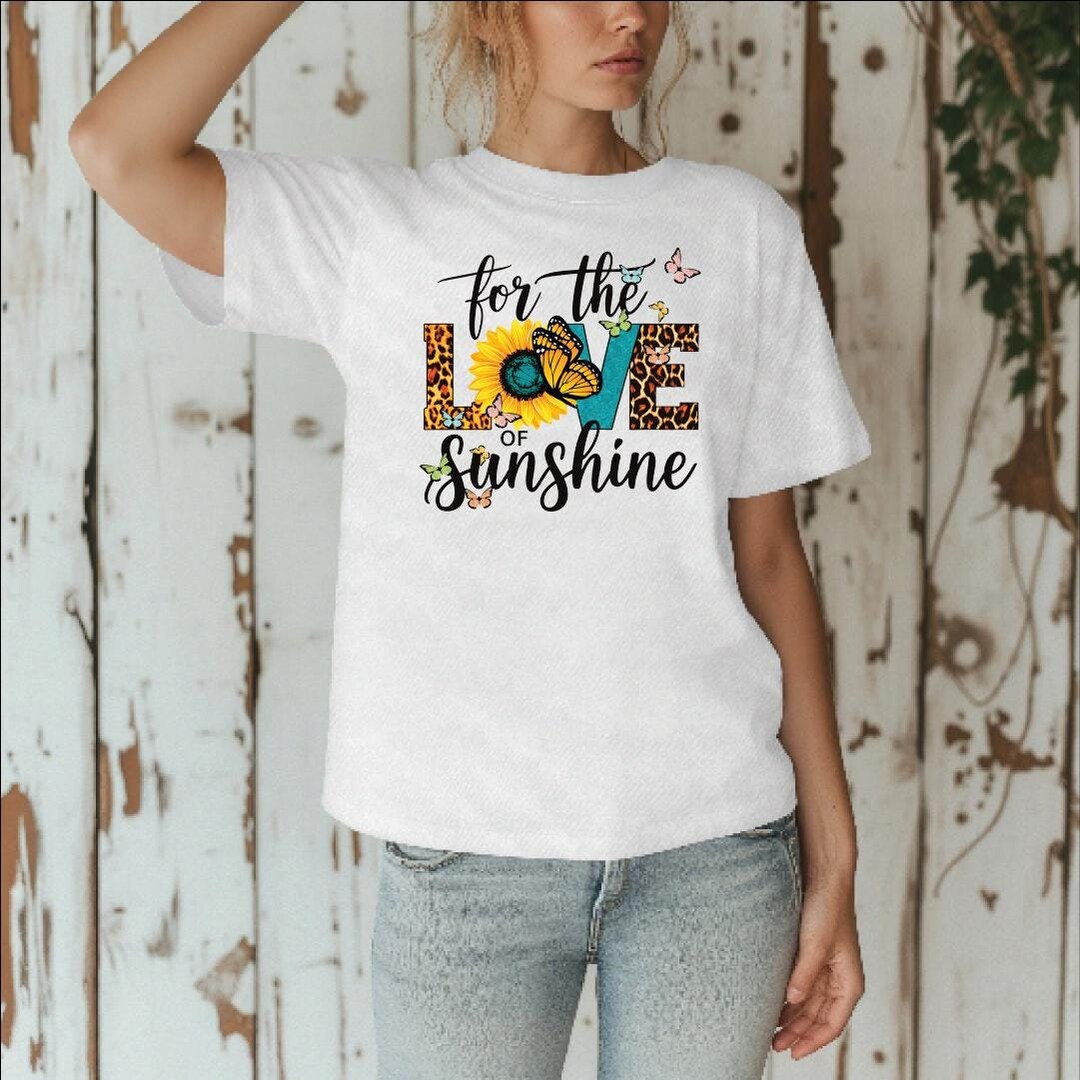 Comfort Colors® for the Love of Sunshine Shirt, Flower and Butterfly ...