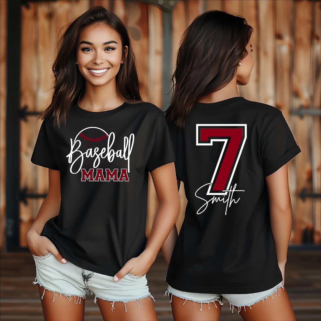 Custom Baseball Mama Shirt, Personalized Team Mom, Baseball Mom Jersey ...