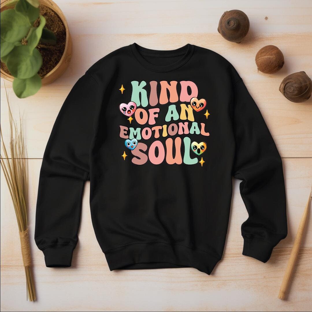 Kind of an Emotional Soul, Mental Health Sweatshirt, Retro Floral Brain ...