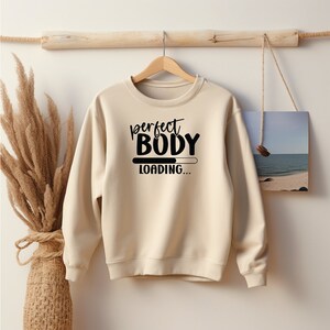Perfect Body Loading Sweatshirt, Gym Pump Sweatshirts, Funny Gym Hoodie ...
