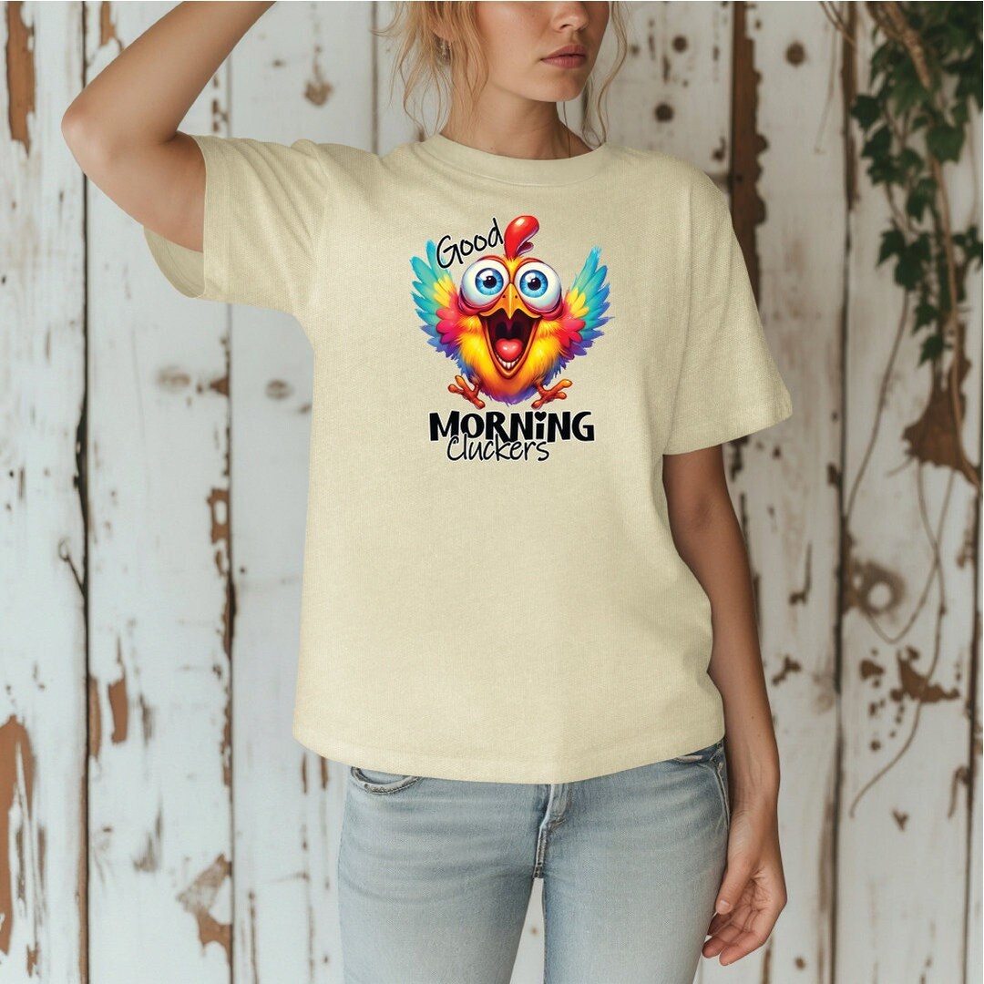 Comfort Colors Good Morning Cluckers Shirt, Positive Tee, Humorous ...