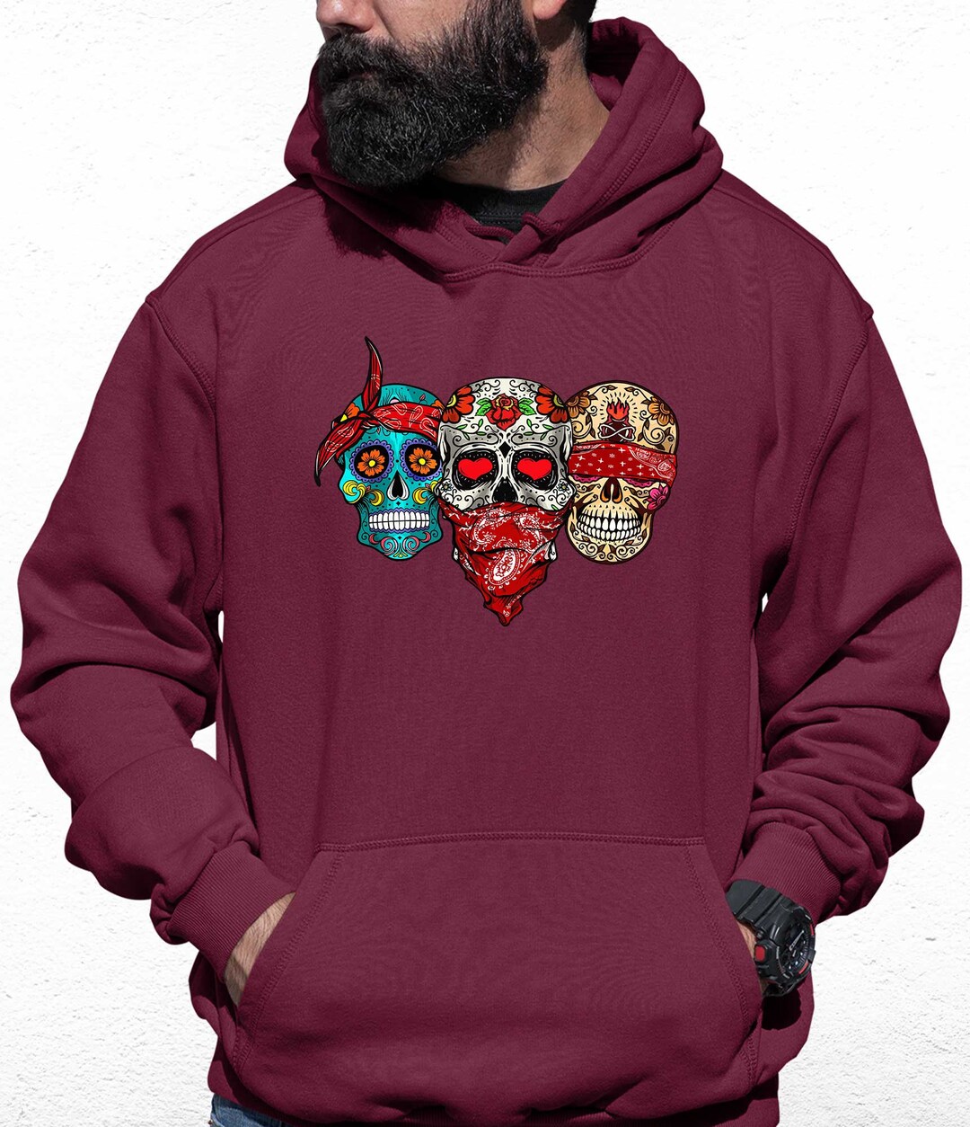 Skull Gang Colour Hoodie - Etsy