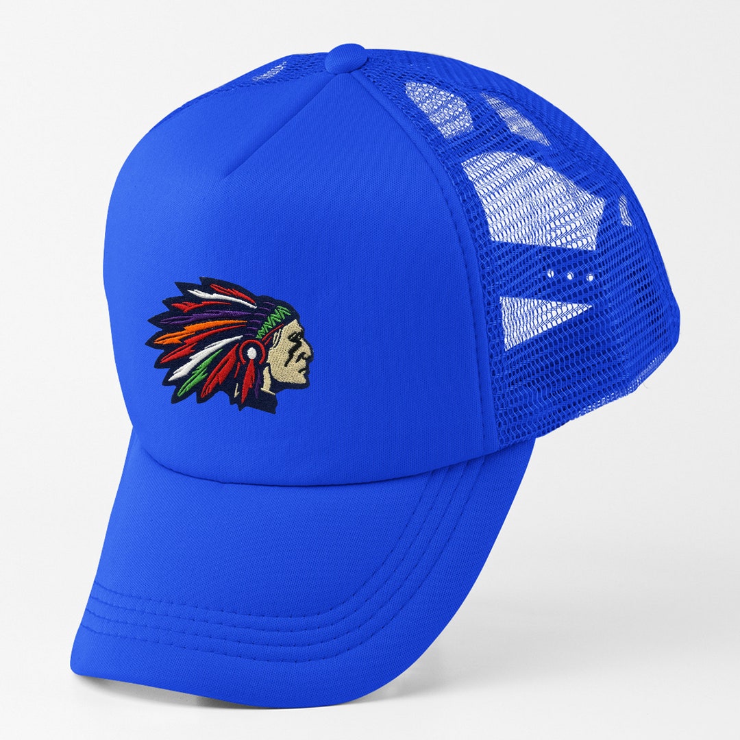 Indian Chief Embroidered Trucker Cap, Summer Essentials, Beach Trucker ...