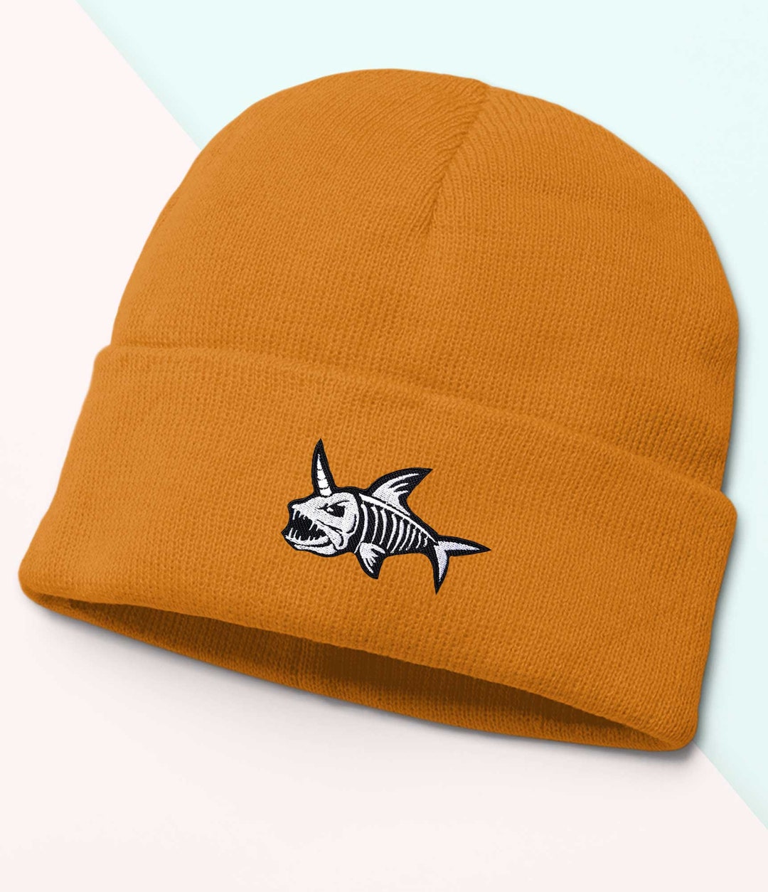 Gorro de pez esqueleto de rayos X sombrero de gorro bordado - Etsy México