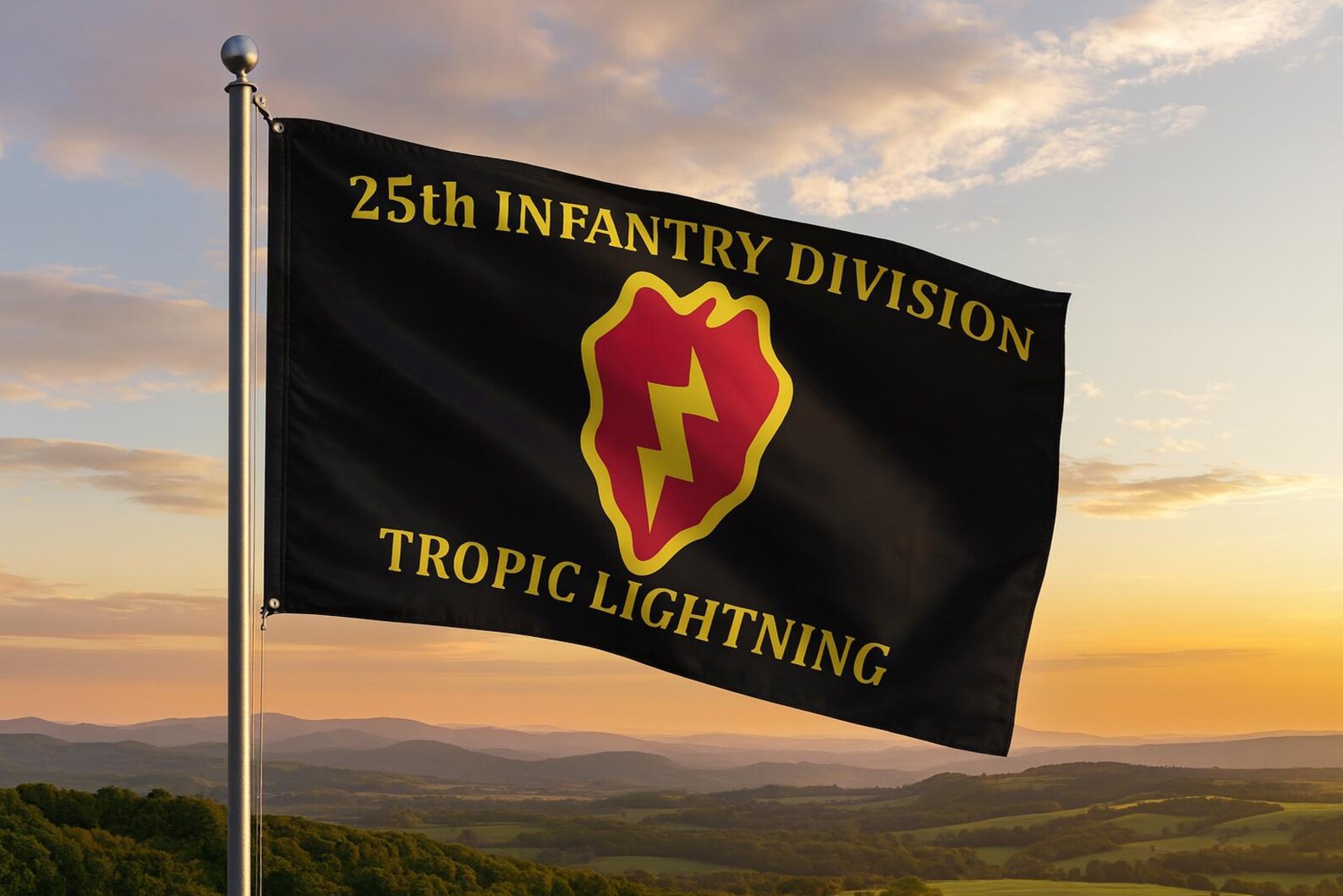 25th Infantry Division 3’x5’ Flag | 25th ID | Double Sided | US Army ...