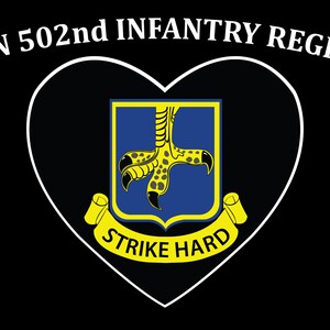 502nd IN. Flags & Guidons | Double Sided | Black Hearts | 3’x5’ and 20 ...