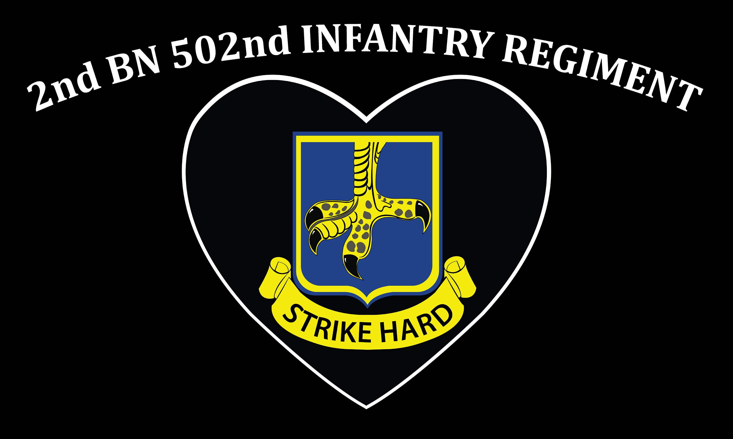 502nd IN. Flags & Guidons Double Sided Black Hearts - Etsy