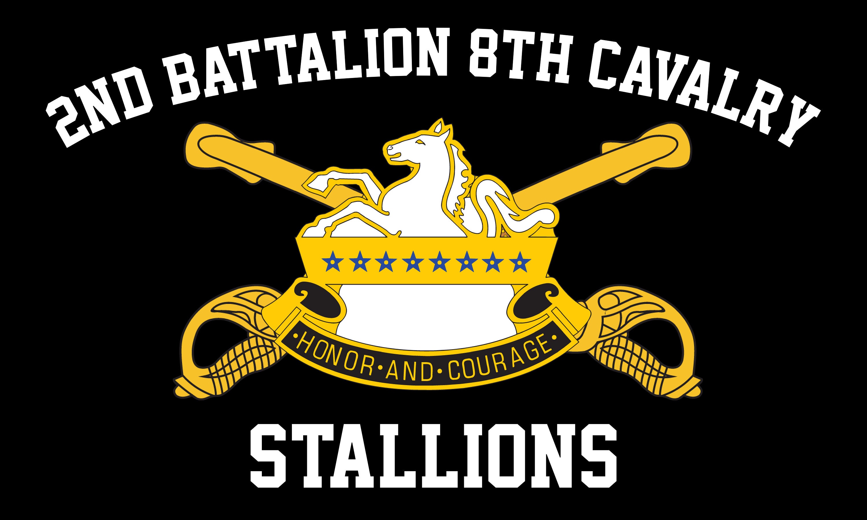 8th Cavalry Flag 3'x5' CAV Double Sided Free | Etsy