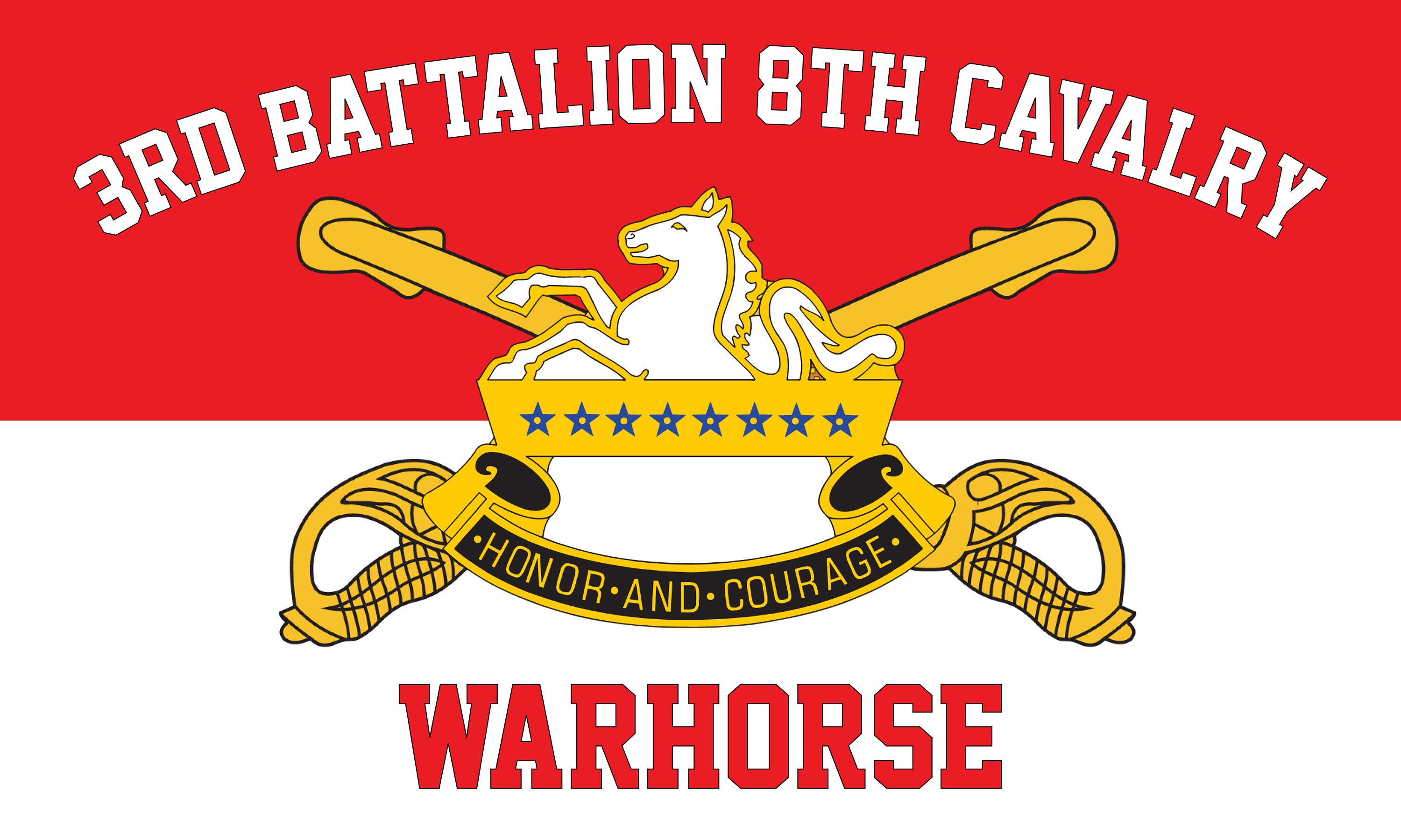 8th Cavalry Flag 3'x5' CAV Double Sided Free | Etsy