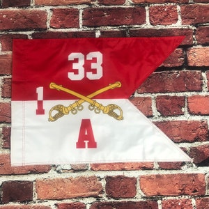 Custom Cavalry Guidon | Double Sided | 20"x27" | CAV | Free Shipping - Etsy