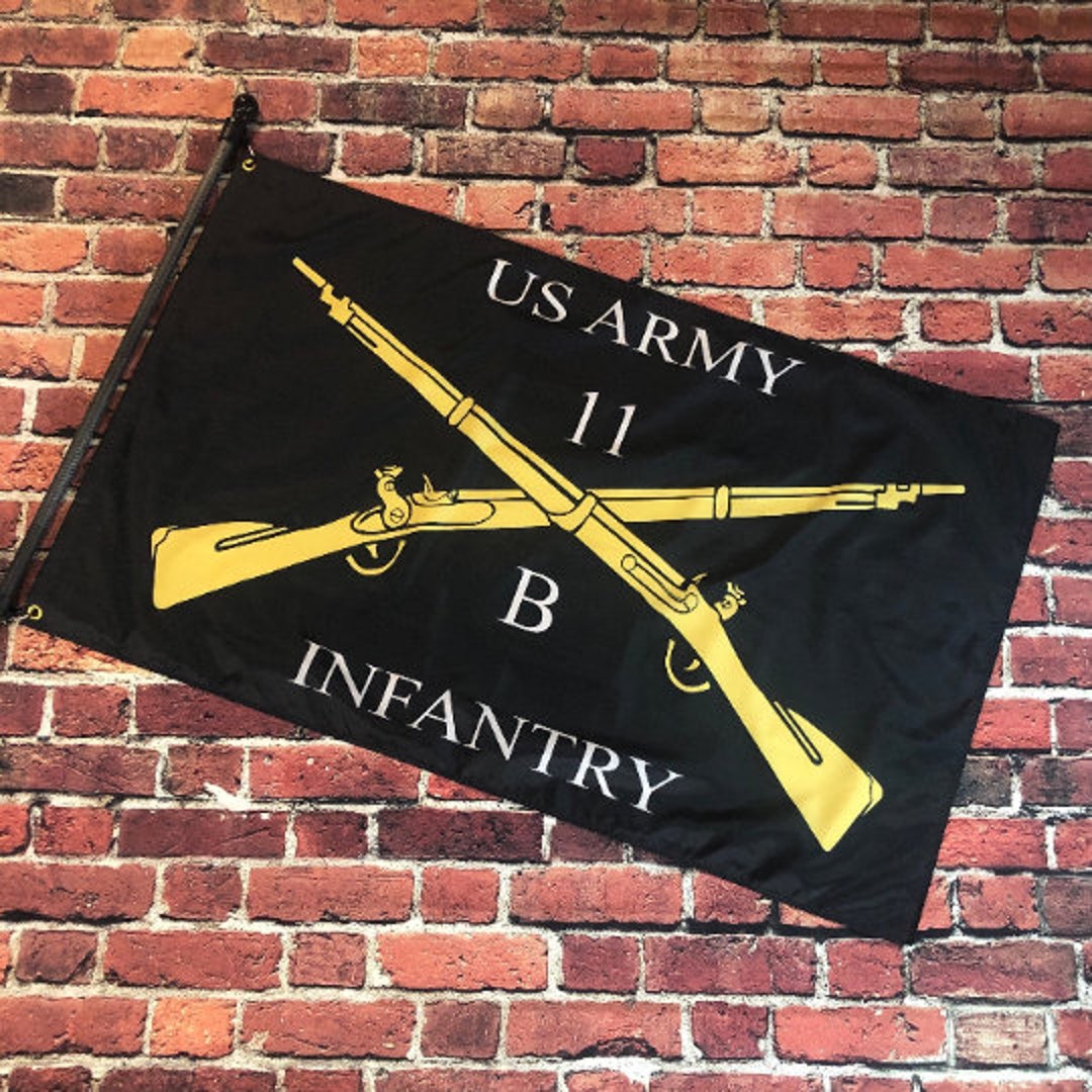 Cross Rifle Infantry 3’x5’ Flag | 11B 11C 11H | Double Sided | US Army ...