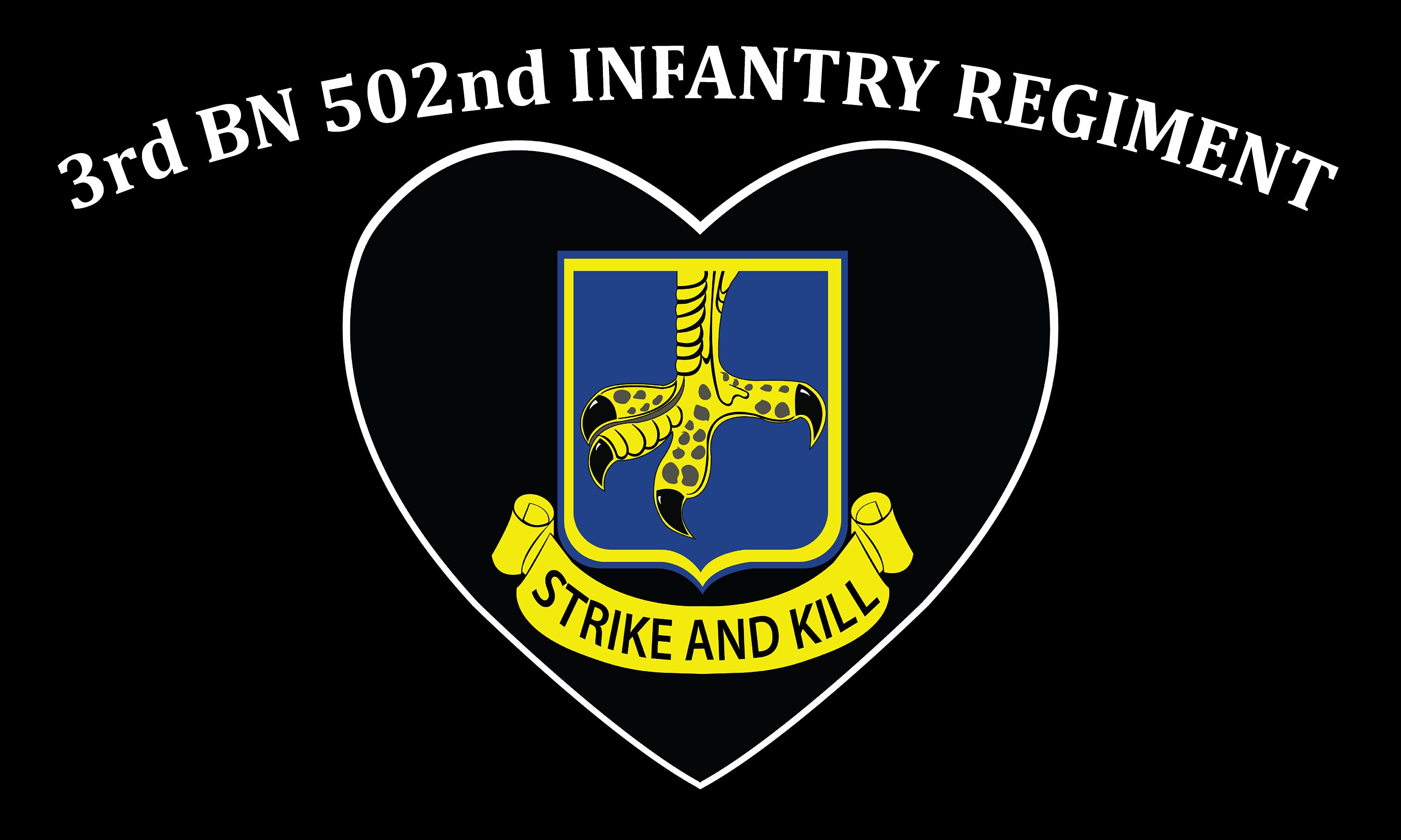 502nd IN. Flags & Guidons | Double Sided | Black Hearts | 3’x5’ and 20 ...