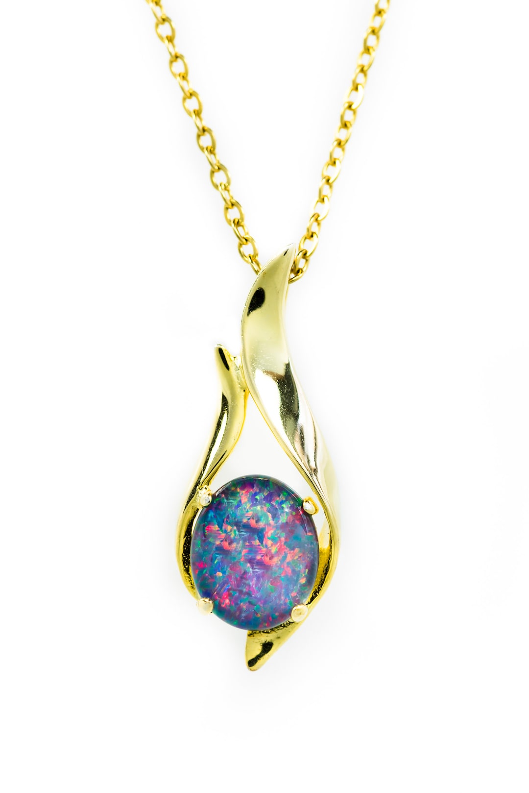 Genuine Australia Triplet Opal Necklace - Australian Triplet Opal ...