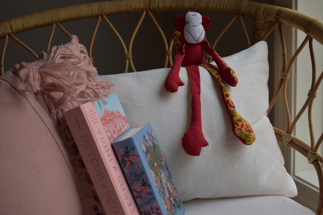 Dangling Red Monkey | Plush Stuffed Animal Toy - Etsy