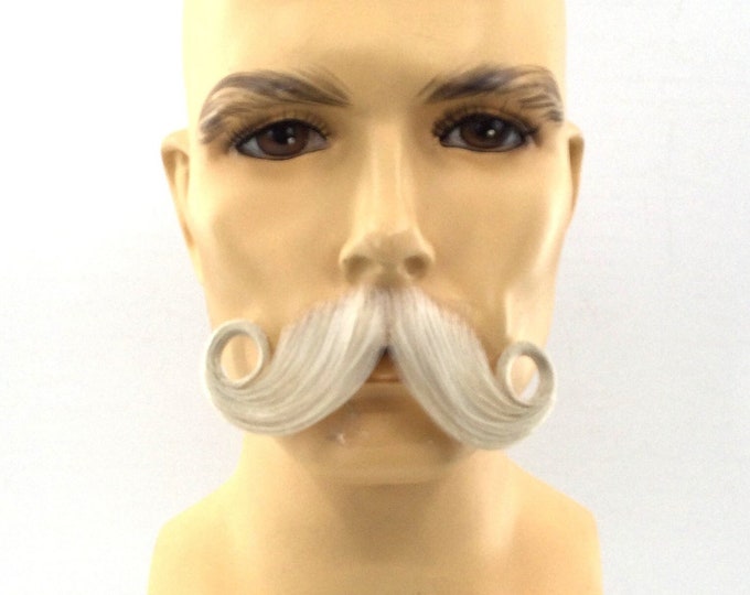 NEW - Premium Quality Theatrical Lace-back Mustache - Full Handlebar ...