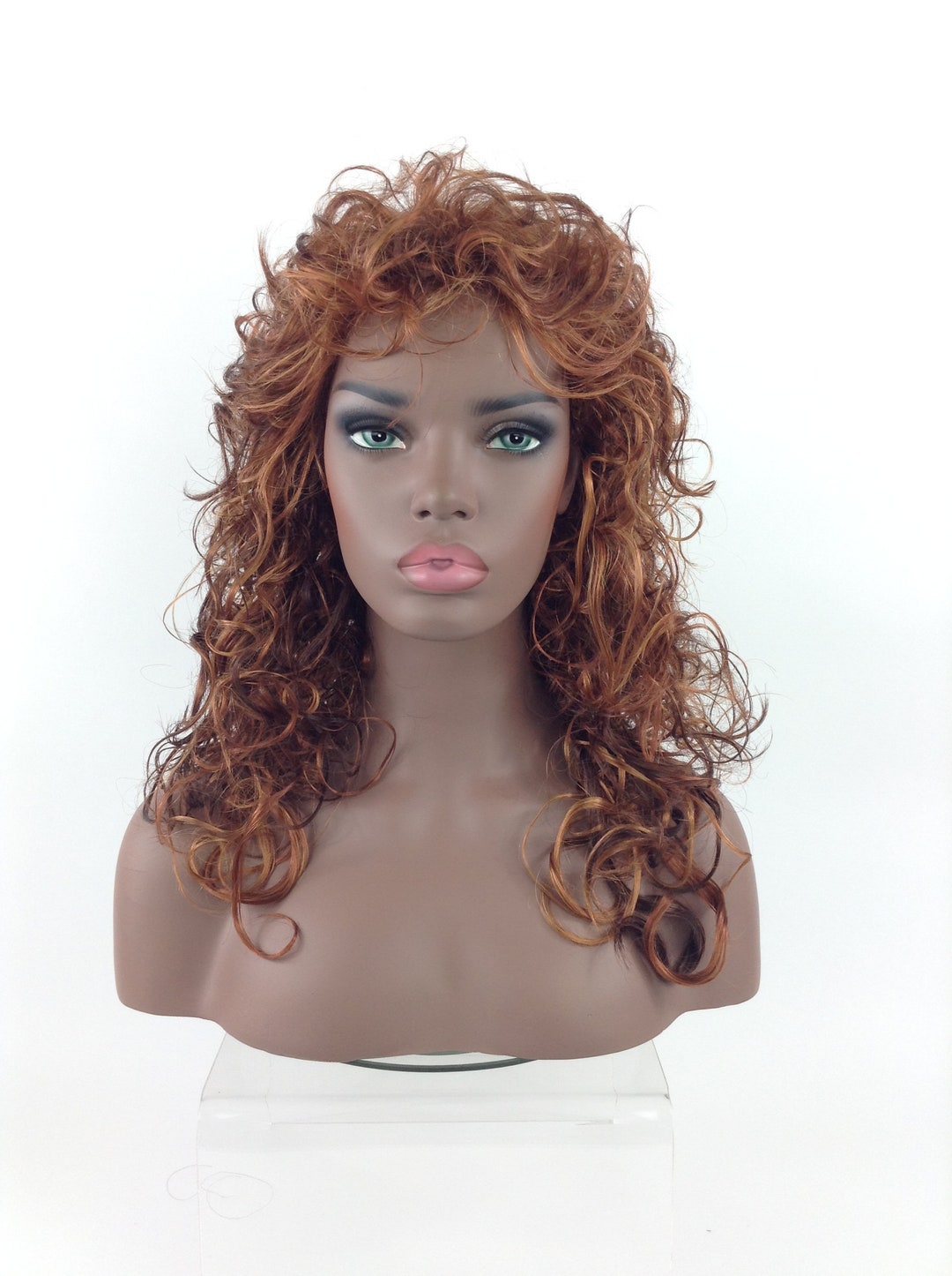 Perruque de mode longue bouclée ondulée marron/Auburn/rouge - Etsy France