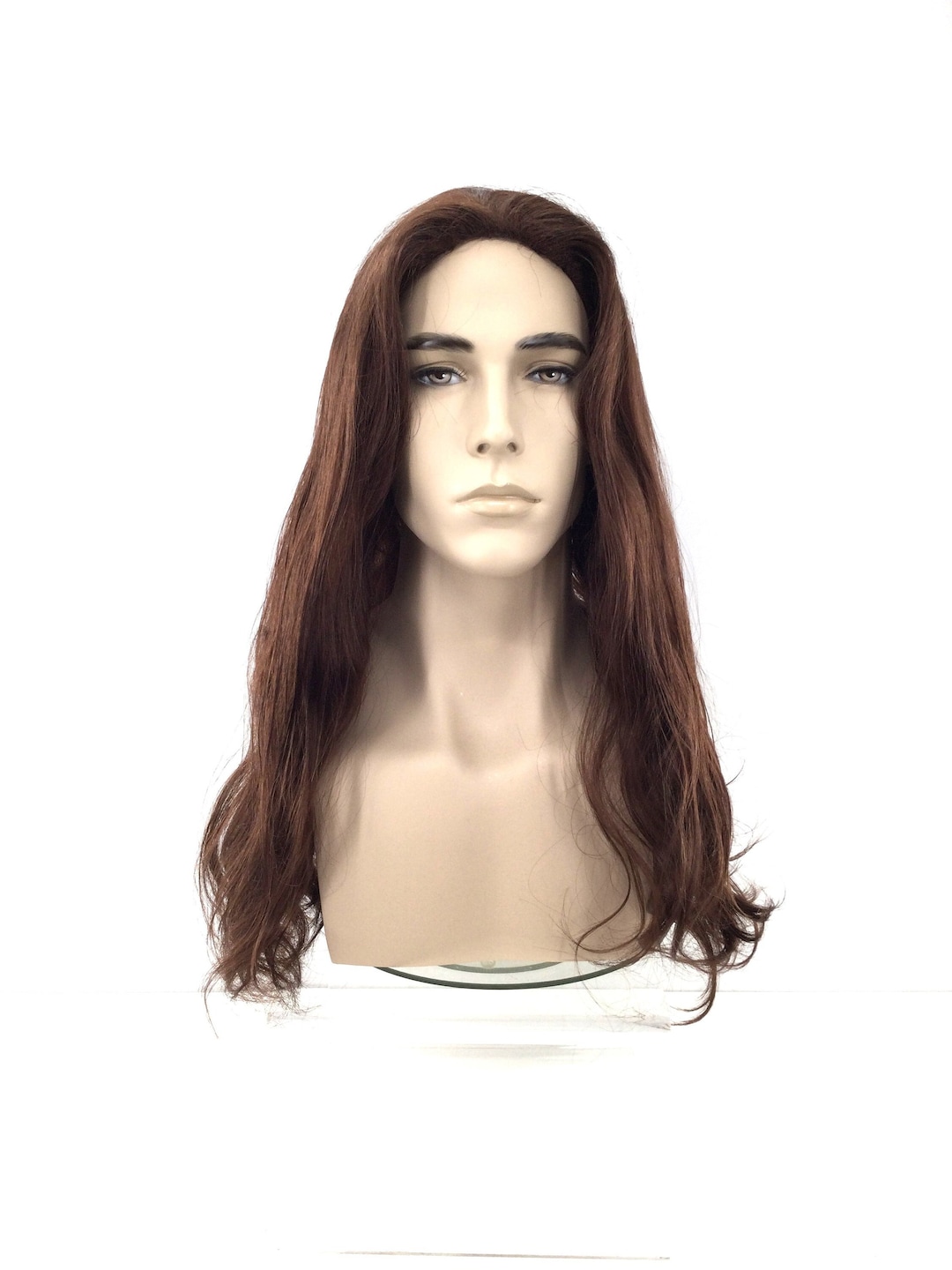 Roaring Kitty Character Theatrical Costume Long Men's Wig Auburn/brown ...