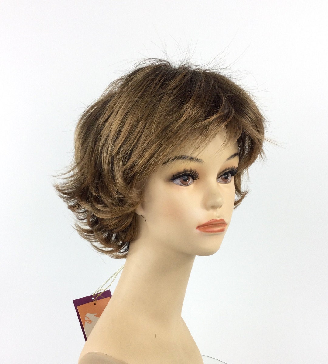 PREMIUM Quality Messy Sassy Natural Fashion Wig Leslie S Brown/caramel ...
