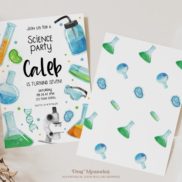 Science Invitation - Etsy