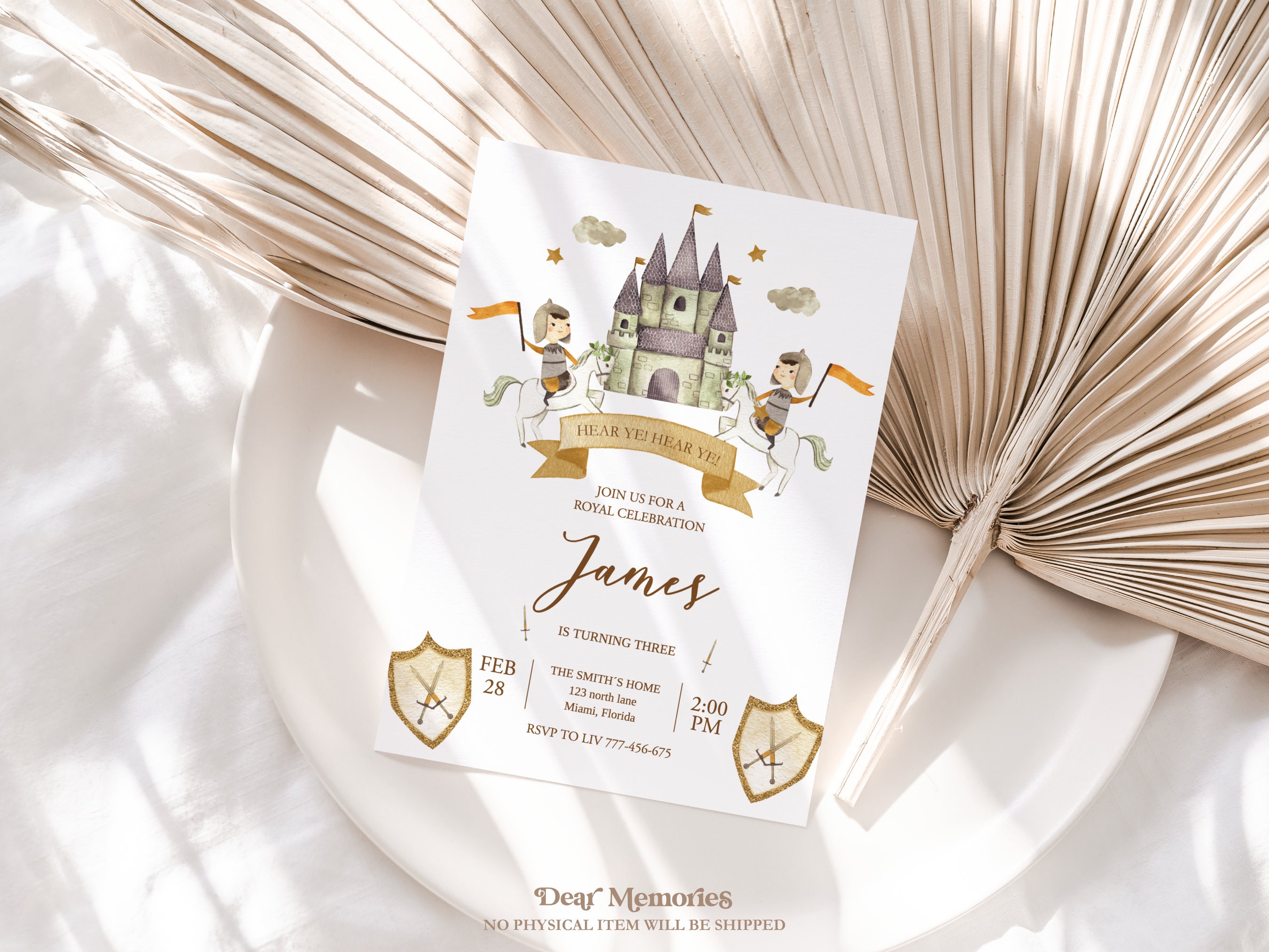 Knight Birthday Invite, Royal Knight Birthday Invite, Swivel Party ...